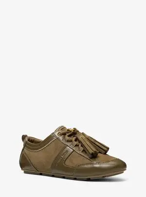 Michael Kors Keely Tassel Suede Trainers - Green