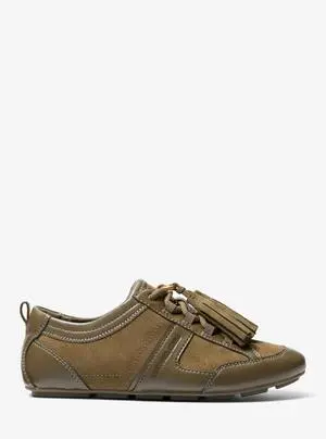 Michael Kors Keely Tassel Suede Trainer - Green