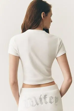 Juicy Couture X 'wifey' Embellished Baby Tee