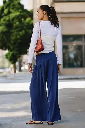 LYREBIRD Foldover Wide-leg Pants Modaluxe