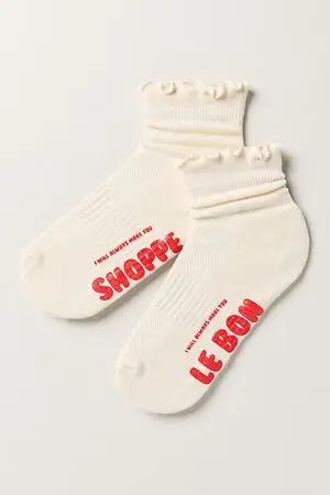 LE BONNE SHOPPE Ruffle Socks - Ivory