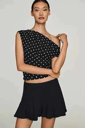 Maeve Godet Mi Skirt - Black