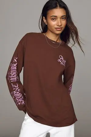 DAMSON MADDER Long Sleeve Cotton Graphic T-shirt