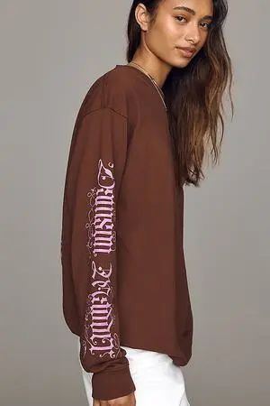 DAMSON MADDER Long Sleeve Cotton Graphic T-shirt