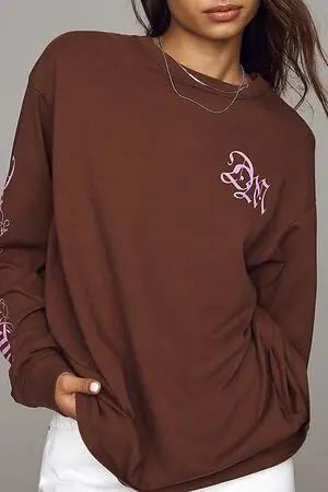 DAMSON MADDER Long Sleeve Cotton Graphic T-shirt