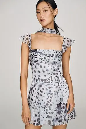 AMUR Reverie Flutter-sleeve Dress
