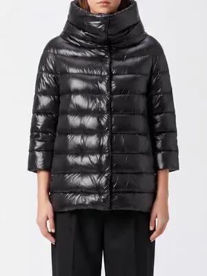 Herno Water-repellent Quilted Puffer Jacket With High Neck - Black