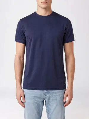 RRD Short-sleeved Crewneck T-shirt In Technical Fabric With Contrast Logo - Blue