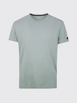 RRD Crewneck T-shirt In Stretch Cotton Blend With Applied Logo - Green