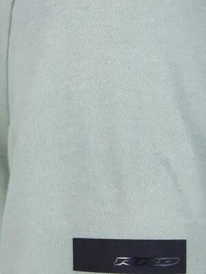 RRD Crewneck T-shirt In Stretch Cotton Blend With Applied Logo - Green