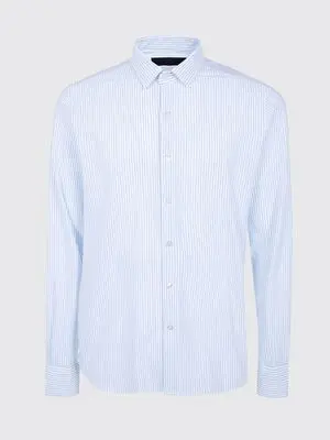 RRD Striped Technical Fabric Shirt With A Slim Fit And Classic Collar - White
