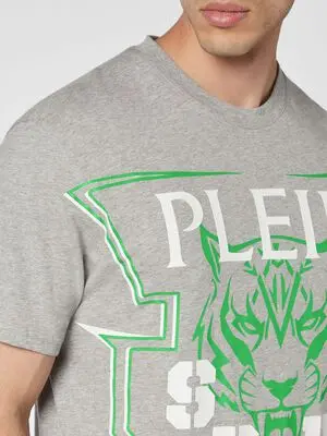 PLEIN SPORT Slim Fit Cotton T-shirt With Printed Logo On The Chest