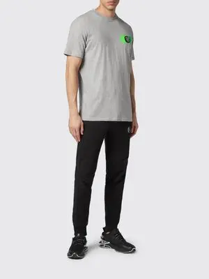 PLEIN SPORT Short-sleeved Cotton T-shirt With Contrasting Printed Logo