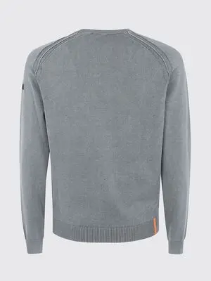 RRD Long-sleeve Crewneck Jumper In Pure Cotton With Ribbed Trims - Green
