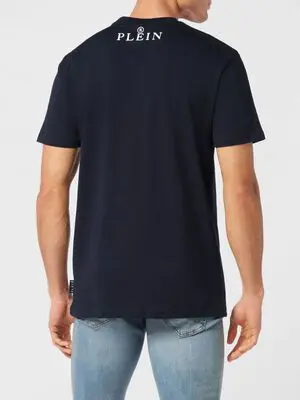 Philipp Plein Slim Fit Hexagon Logo Monogram Cotton T-shirt