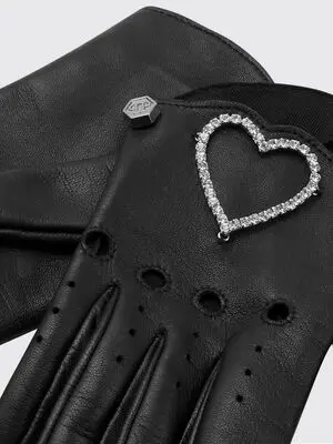 Philipp Plein Embellished Leather Gloves