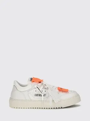 Off-White 3.0 Court Grained Calfskin Low Top Sneakers - White 1