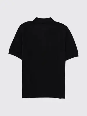 Maison Kitsuné Organic Cotton Half-zip Polo Shirt - Black