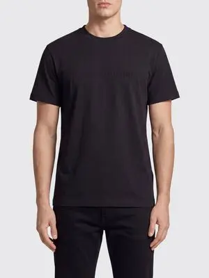 Versace Slim Fit Cotton T-shirt With Tone-on-tone Logo - Black