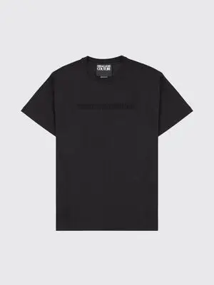 Versace Slim Fit Cotton T-shirt With Tone-on-tone Logo