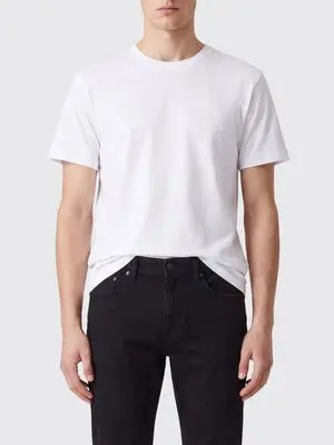 Closed Crew Neck Cotton T-shirt With A Straight Hem And Regular Shoulders - White