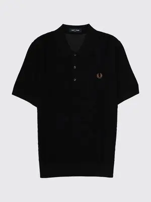 Fred Perry Short-sleeved Viscose Knit Polo Shirt With Embroidered Logo