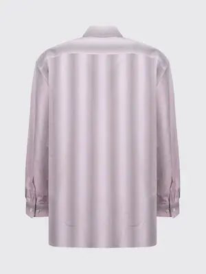 Dries Van Noten Relaxed Fit Striped Cotton Shirt With Zip Closure - Pink