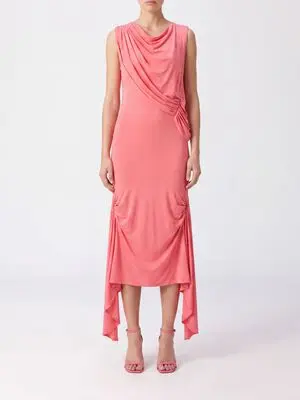 Gimaguas Asymmetrical Draped Off-the-shoulder Midi Dress