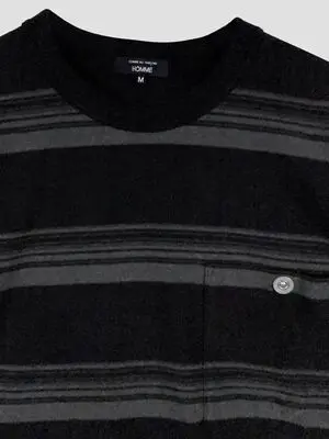 Comme Des Garçons Cotton T-shirt With Patch Pocket - Striped