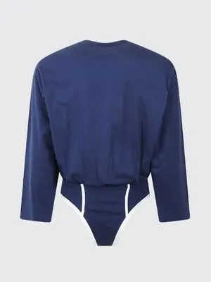 JEAN PAUL GAULTIER Long-sleeved Cotton Bodysuit With Dropped Shoulders
