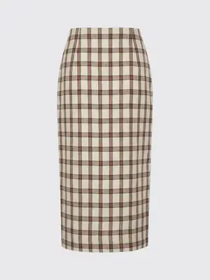 RÓHE Plaid Midi Skirt