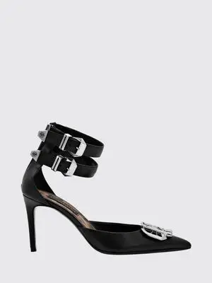 Philipp Plein Heeled Sandals With Buckle Detailing - Black