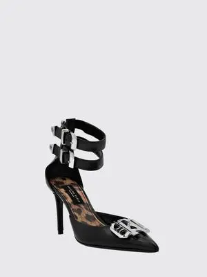 Philipp Plein Heeled Sandals With Buckle Detailing - Black
