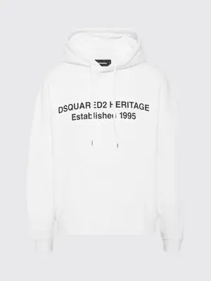 Dsquared2 Cotton Hoodie With Contrast Logo And Drawstring Hood