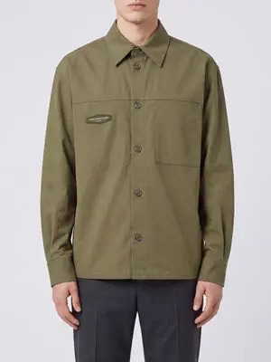 WOOYOUNGMI Long-sleeved Casual Cotton Shirt With Applied Pocket