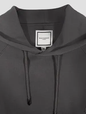 WOOYOUNGMI Slim Fit Cotton Hoodie With Drawstring And Kangaroo Pocket