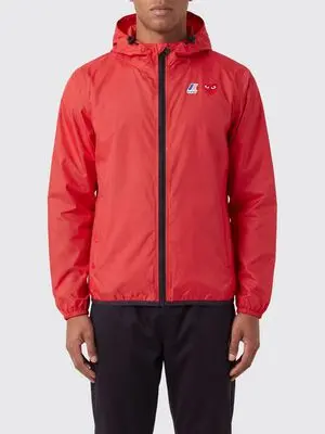 Play Comme Des Garcon Zip-up Hooded Jacket - Red