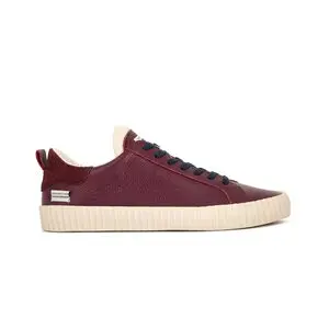 SPRINGA | UNIQUE VULCANIZED SNEAKERS ITALIAN HANDMADE Wavy Leather Bordeaux Sneakers - Purple