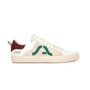 SPRINGA | UNIQUE VULCANIZED SNEAKERS ITALIAN HANDMADE Wavy Leather & Suede Nude - White