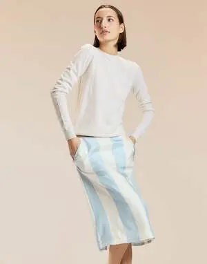 Cynthia Rowley Silk A-line Skirt - Striped