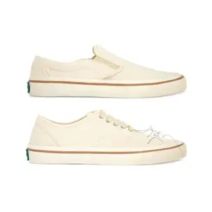 SPRINGA | UNIQUE VULCANIZED SNEAKERS ITALIAN HANDMADE Wrong Selvagedge Denim Beige Sneakers - White
