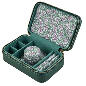 Wolf Sophia Travel Zip Jewellery Case Forest - Green