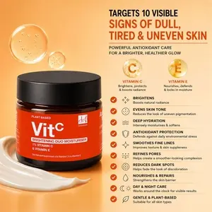 DR. BOTANICALS Brightening Duo Moisturiser With 1 Percentage Vitamin C And Vitamin E 60milliliter
