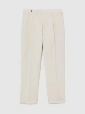 ATELIER Cotton-blend Classic-fit Trousers