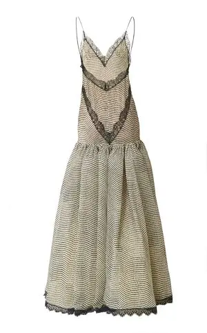 JUOZAS STATKEVICIUS Chiffon And Lace Maxi Dress - Multi
