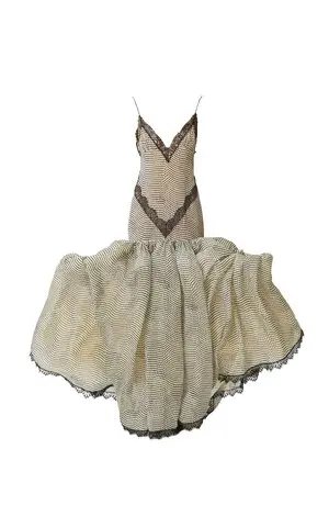 JUOZAS STATKEVICIUS Chiffon And Lace Maxi Dress