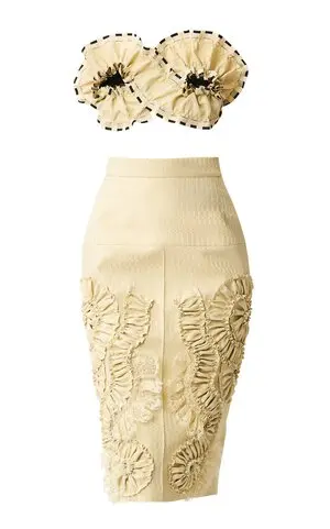 JUOZAS STATKEVICIUS Jacquard Bustier Top - Yellow