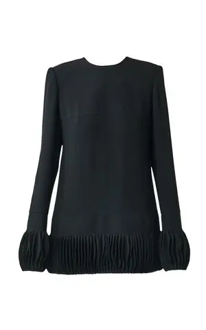 JUOZAS STATKEVICIUS Long-sleeve Crepe Mini Dress - Black