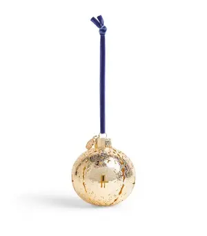 Harrods Metal Toile Bauble - Gold
