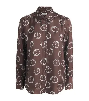 Sandro Silk Floral Shirt